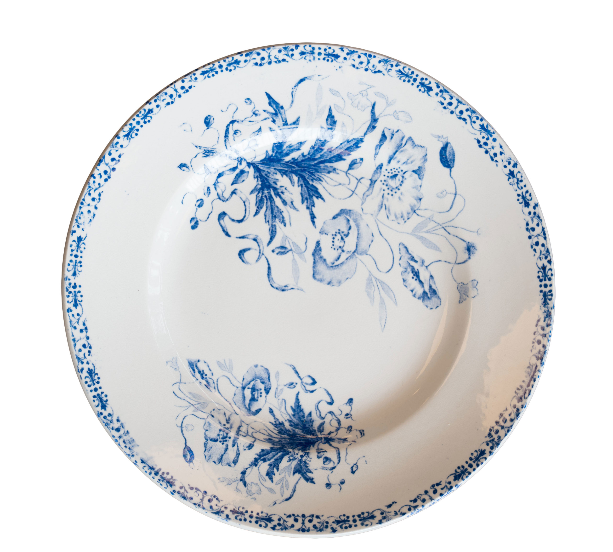 Grande assiette bleu cobalt - Loc'ambiances