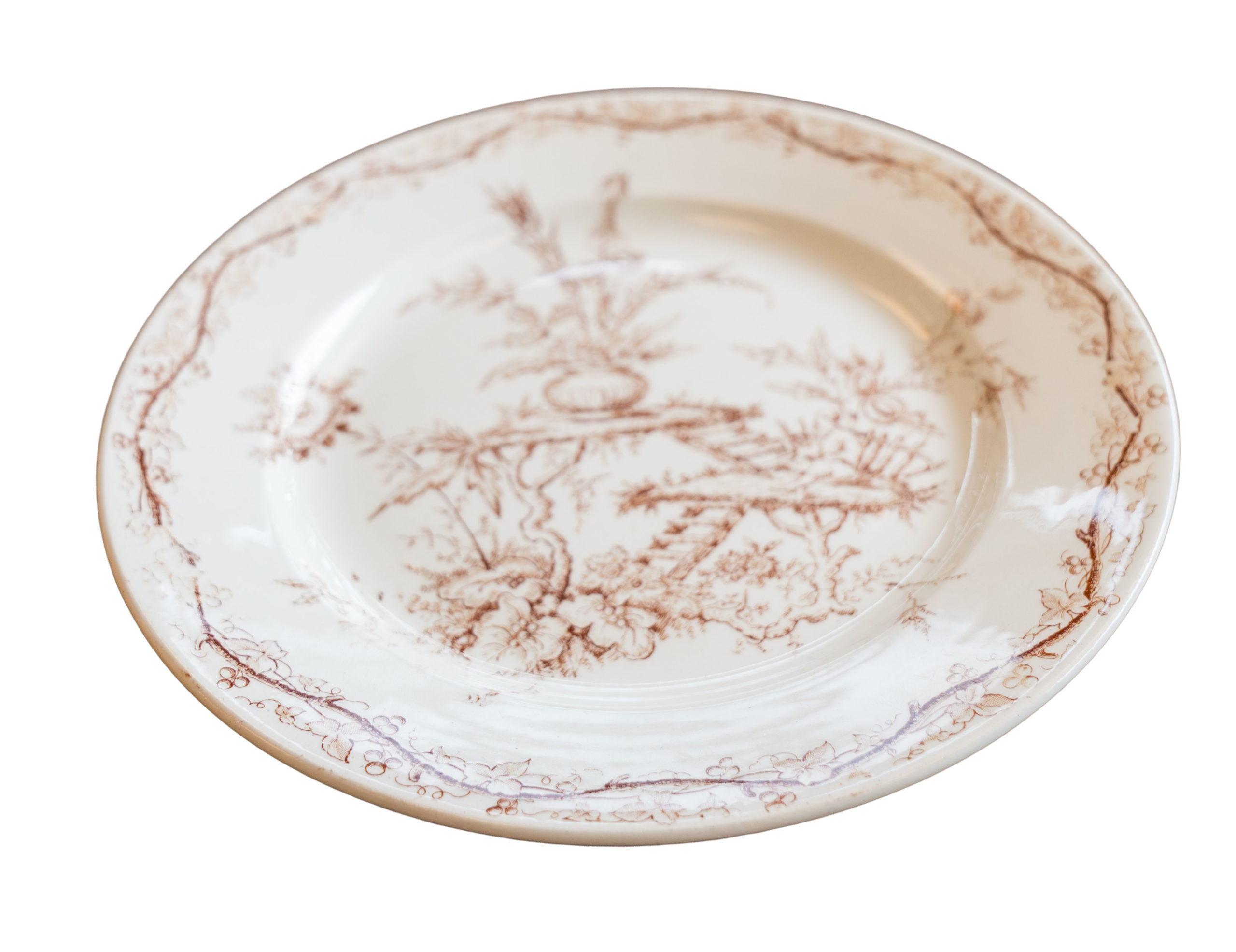 Petite assiette vintage marron - Loc'ambiances