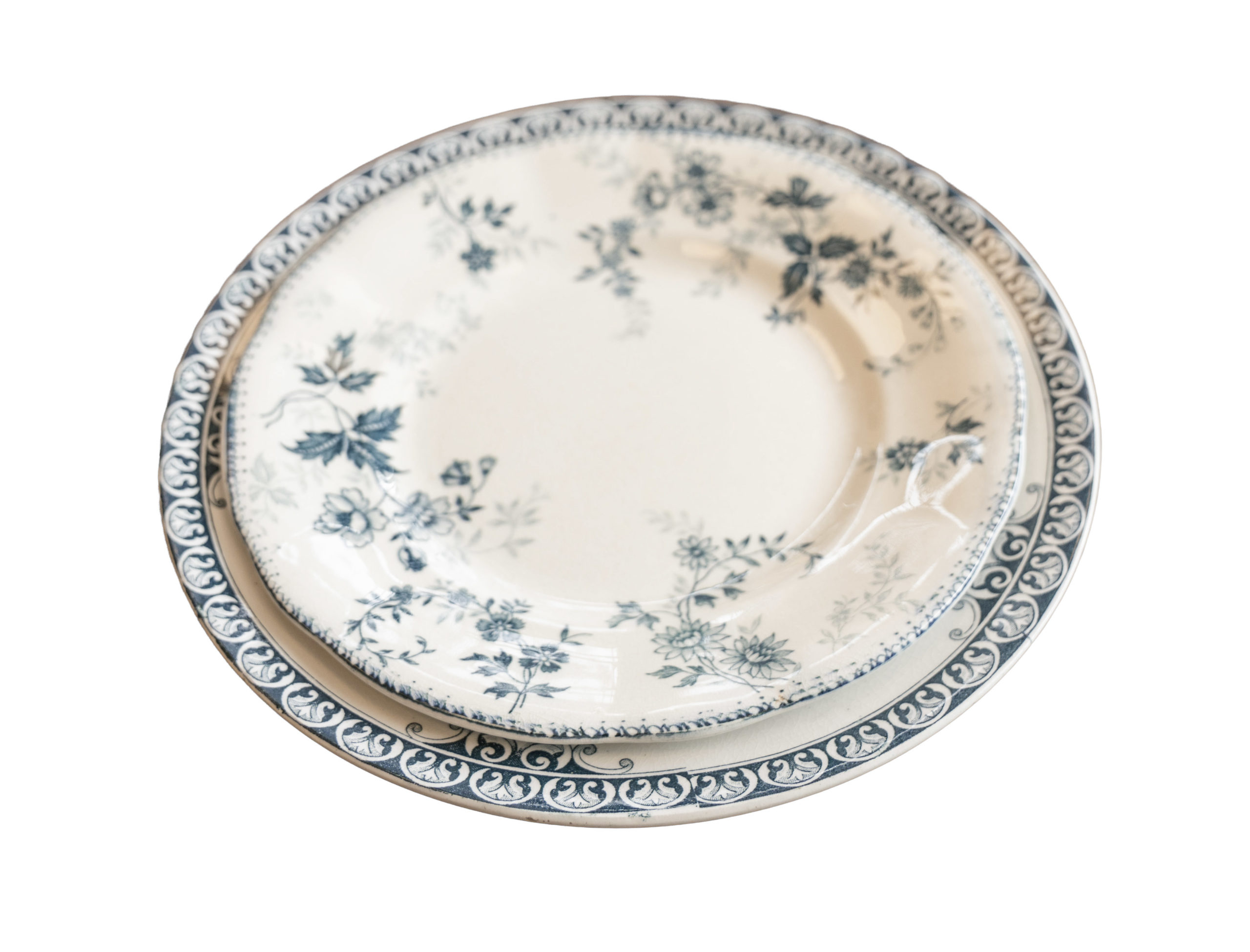 Assiette vintage bleu marine - Loc'ambiances
